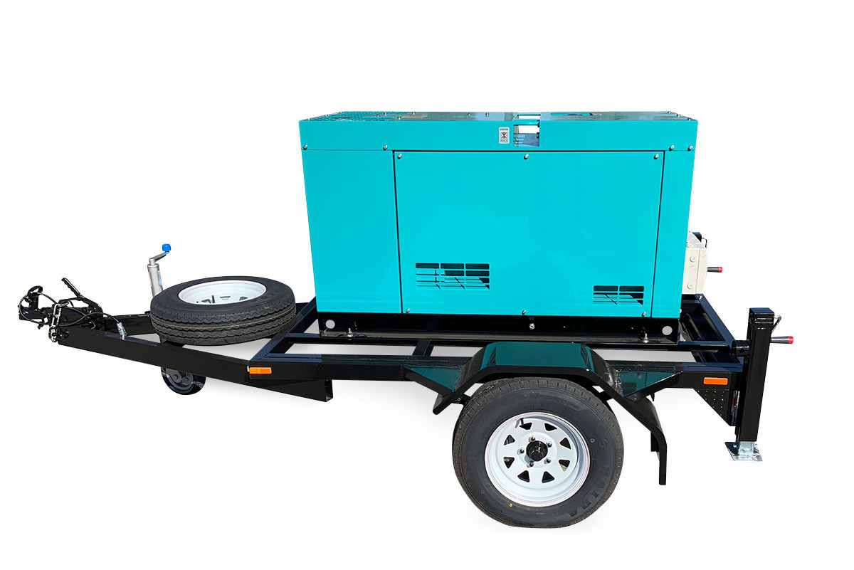 3 Phase 4 Wire 450A 250KW Water Cooled Diesel Generator Trailer type ...